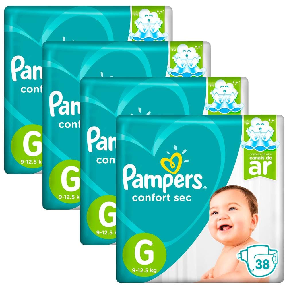 Kit com 3 fralda pampers confort sec mega p 150 unidades Black Friday ...