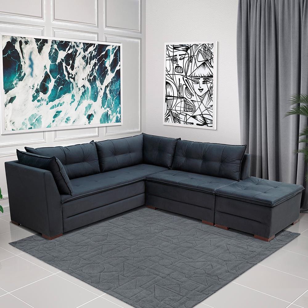 Sofa modelos canto | Casas Bahia