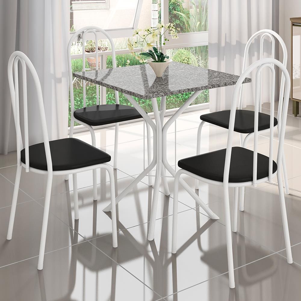 Mesa jantar fabone alagoas new com 4 cadeira | Casas Bahia