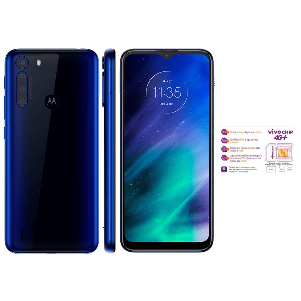 Smartphone motorola one fusion plus branco tela6 5 4g wi fi androidcam ...