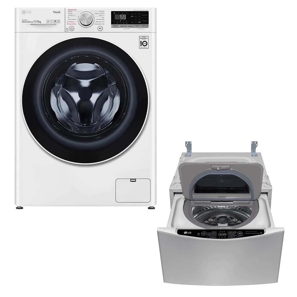 Lava seca smart lg vc2 13kg branca com inteligencia artificial aidd ...
