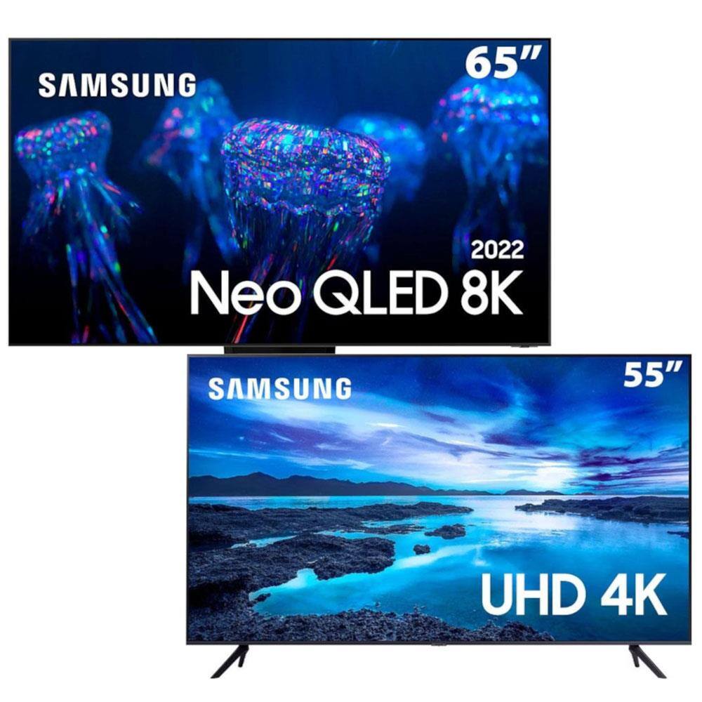 Smart tv qled 65 uhd 4k curva samsung hdr1500 | Casas Bahia