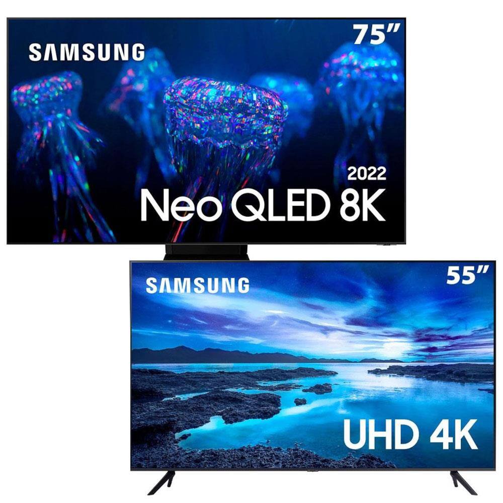 Smart tv qled 65 uhd 4k curva samsung hdr1500 | Casas Bahia