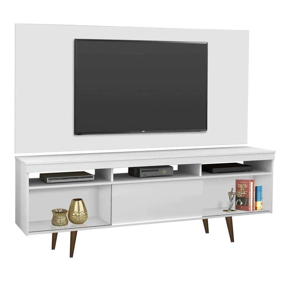 Rack com painel branco e pratileiras | Black Friday Casas Bahia