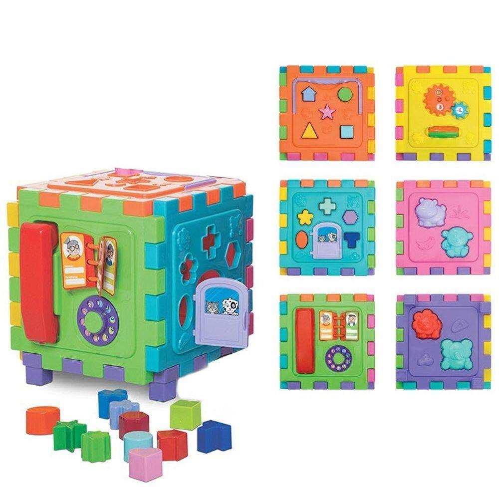Cubo didatico grande brinquedo educativo infantil | Casas Bahia