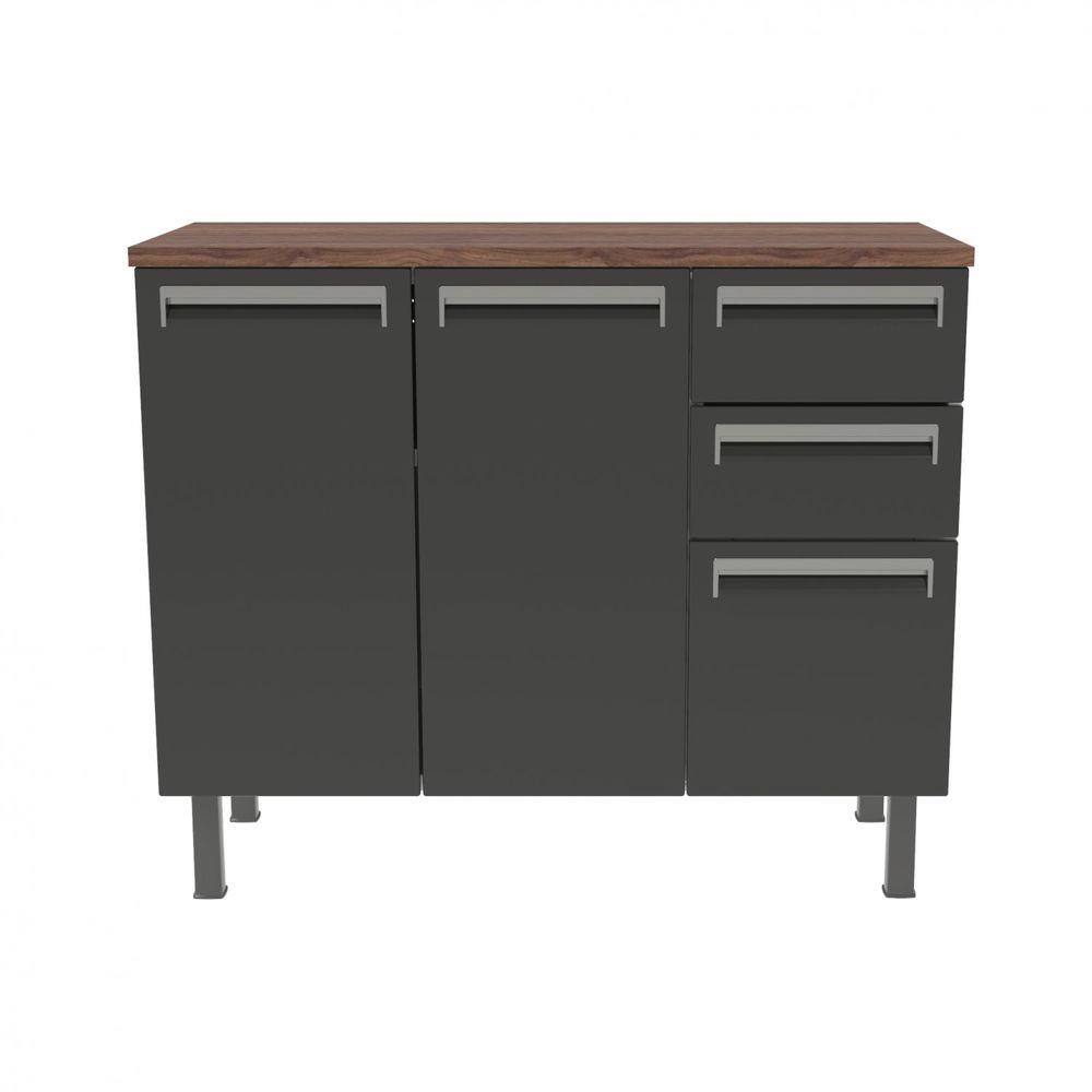 Balcao de cozinha colormaq roma70cm 1 porta 2 gaveta e 1 gavetao em aco ...