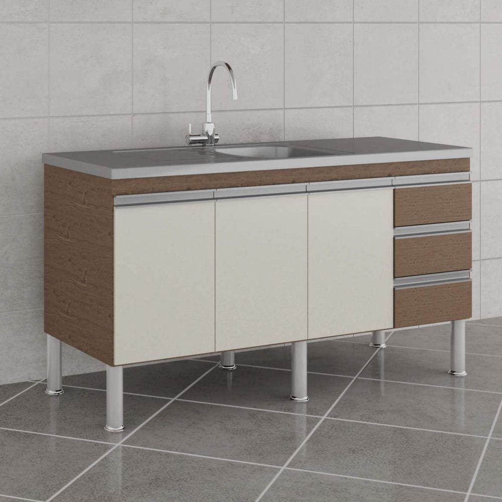 Balcao com tampo ibiza porto 2 poliman | Casas Bahia