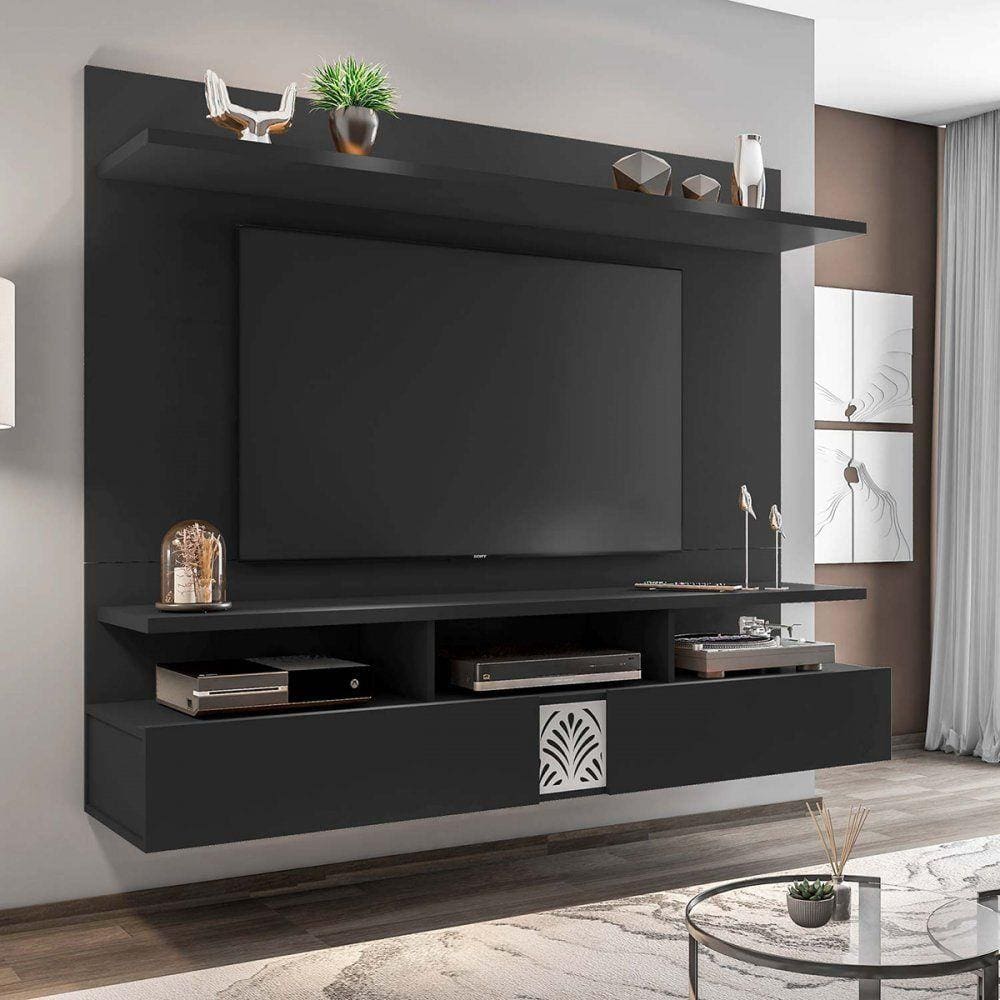 Painel bahamas 3 nichos e 2 portas para tvs de ate 60 branco white moveis leao | Casas Bahia