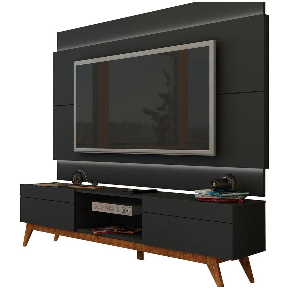 Rack com painel 1 80 classic 02 gaveta com led capacidade tv ate 60 polegadas imcal moveis ...