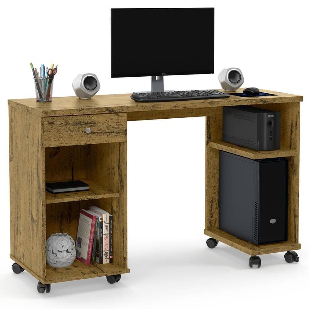 Mesa computador com gaveta e nicho million bege | Casas Bahia