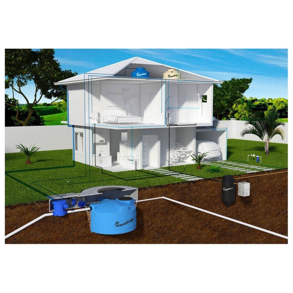 Cisterna polietileno 600l slim 130x120x60cm c tampa fortlev | Casas Bahia
