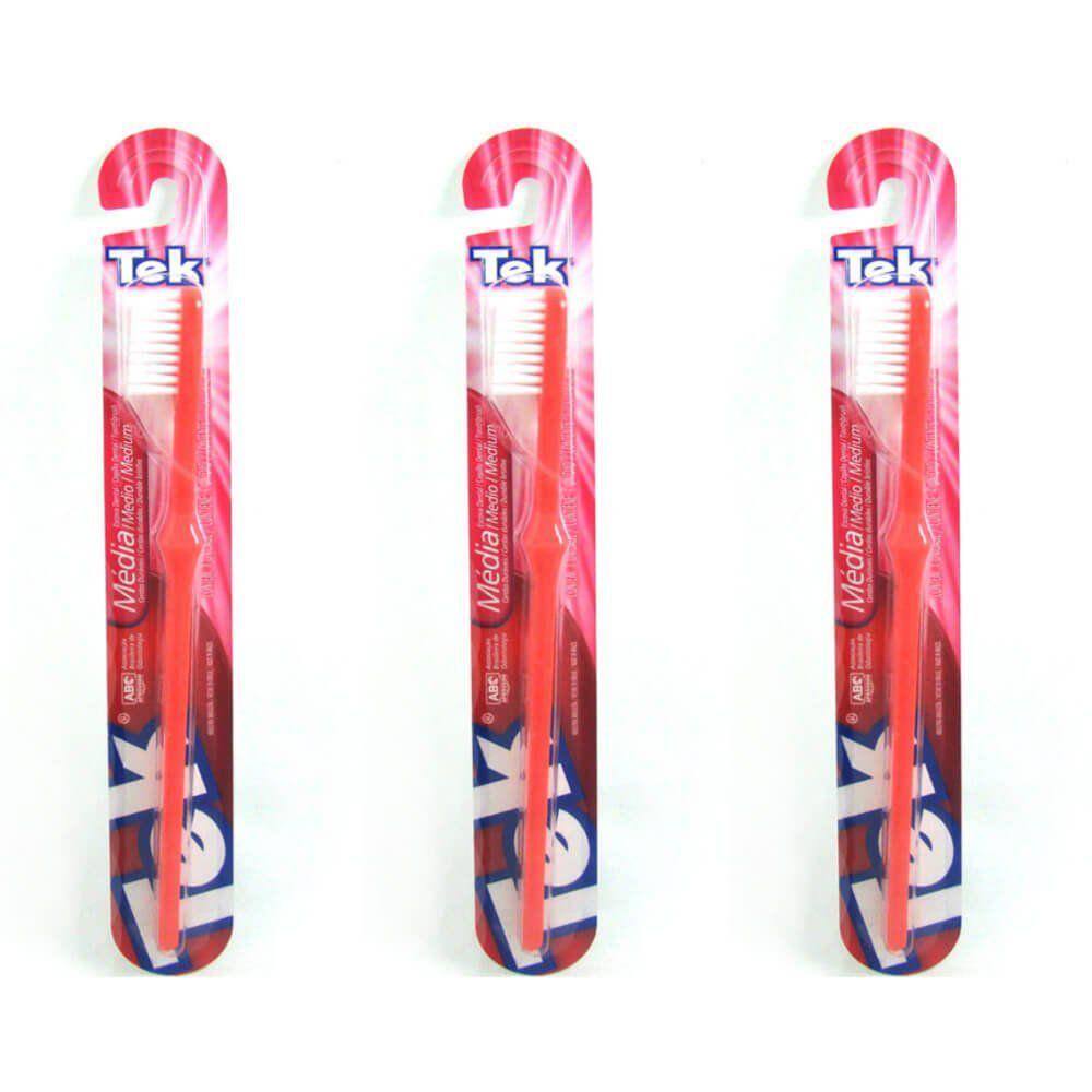 Kit com 6 escova dental tek junior | Promoção Gol de Pix Casas Bahia