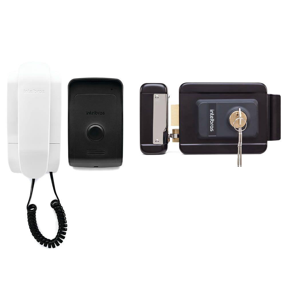 Kit porteiro eletronico ipr 1010 fechadura eletrica fx 2000 preta ...