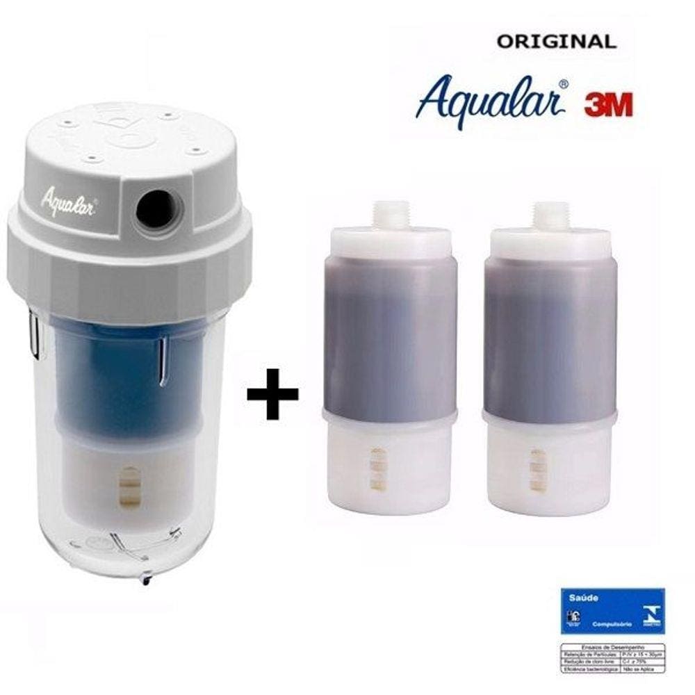 Filtro agua 3m multiuso aqualar ap200 transparente original | Casas Bahia