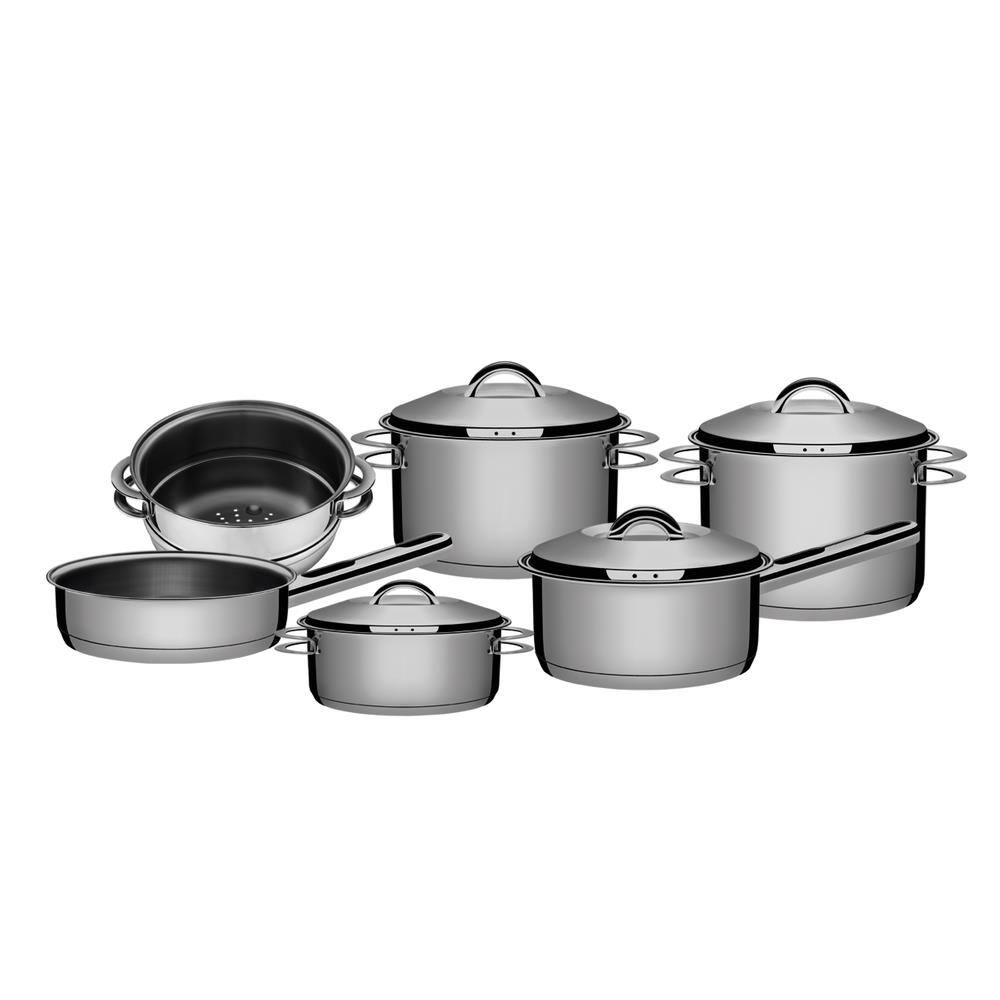 Jogo de panela solar tramontina aco inox 06 pecas65500040 | Casas Bahia
