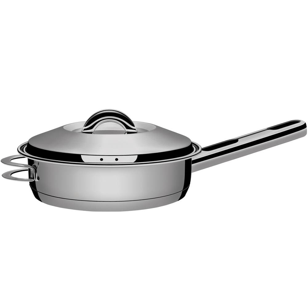 Frigideira tramontina em aco inox com fundo triplo tampa cabo e alca ...