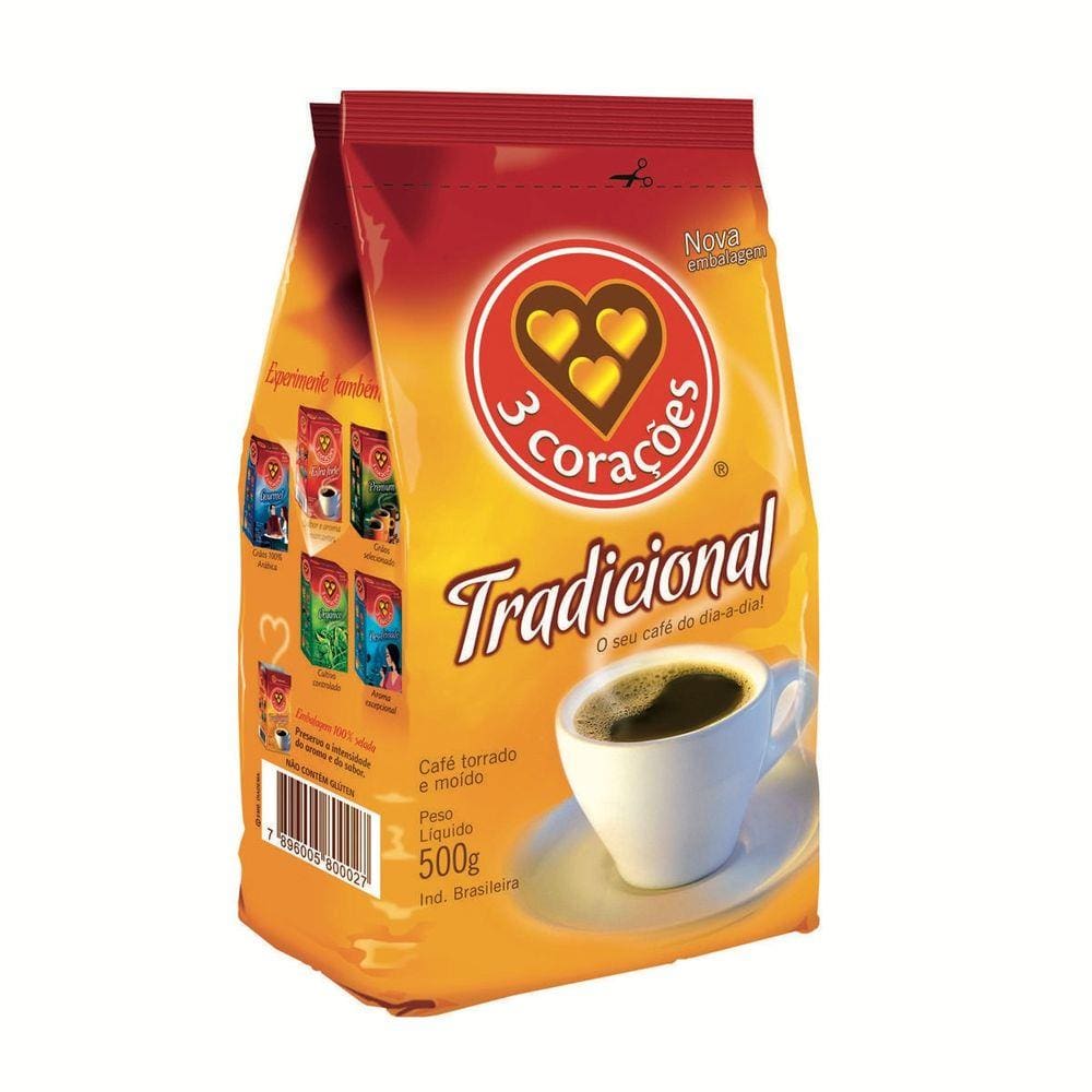 Po cafe tradicional 500g 3 coracoes | Casas Bahia