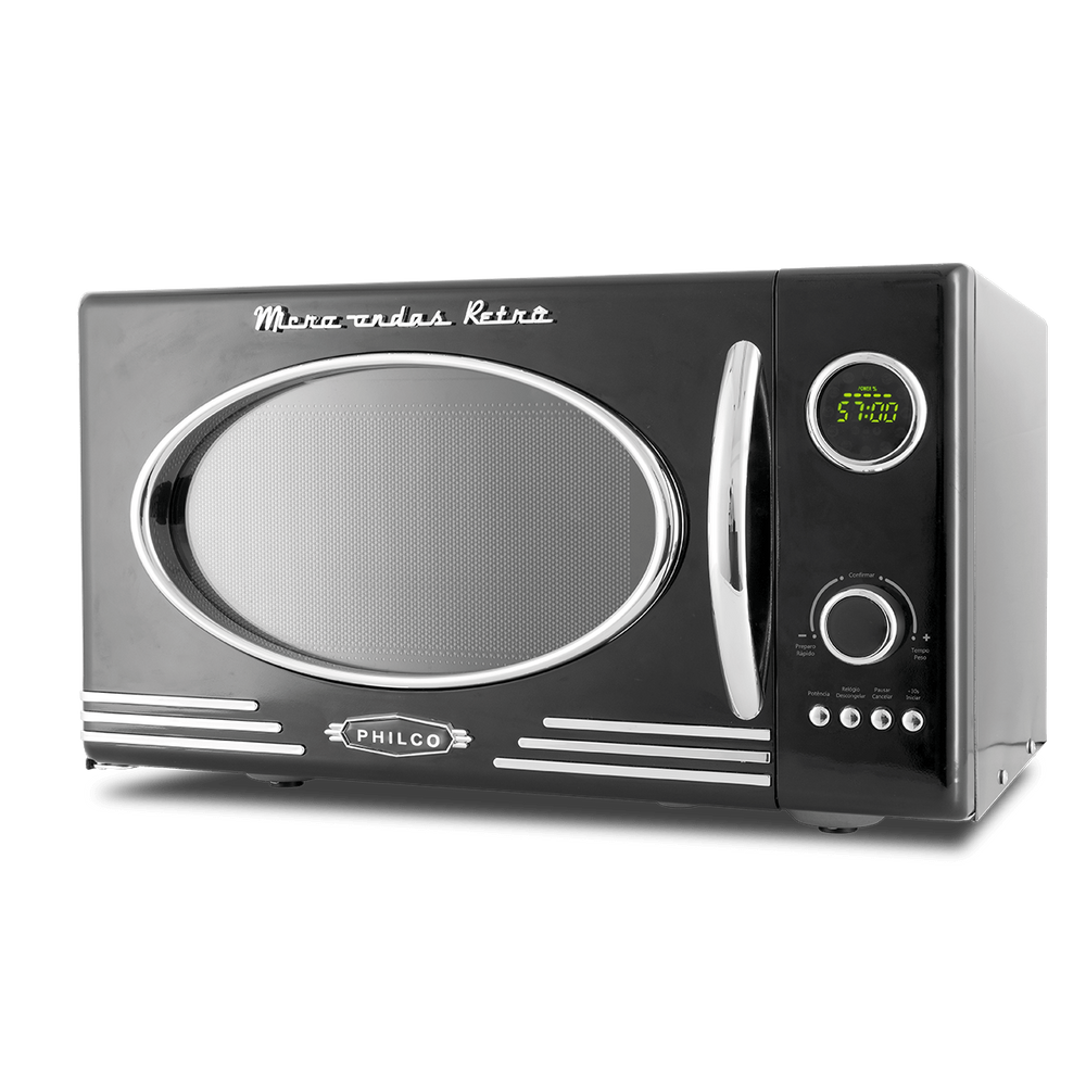 Forno microondas philco pmr26p com design retro 26l pretoforno ...