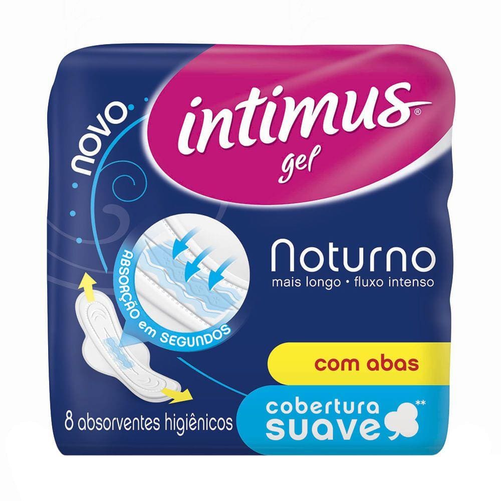 Absorvente intimus gel noturno cobertura suave | Casas Bahia