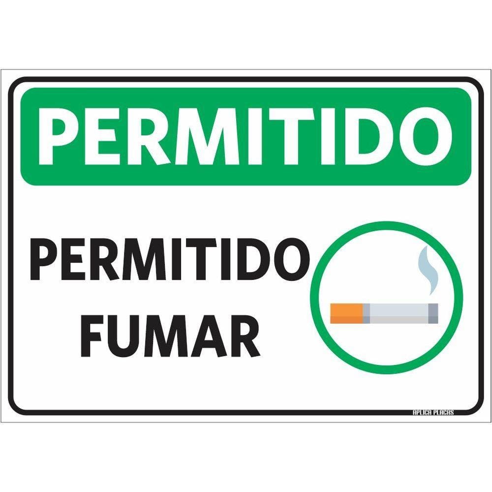 Placa permitido fumar | Casas Bahia