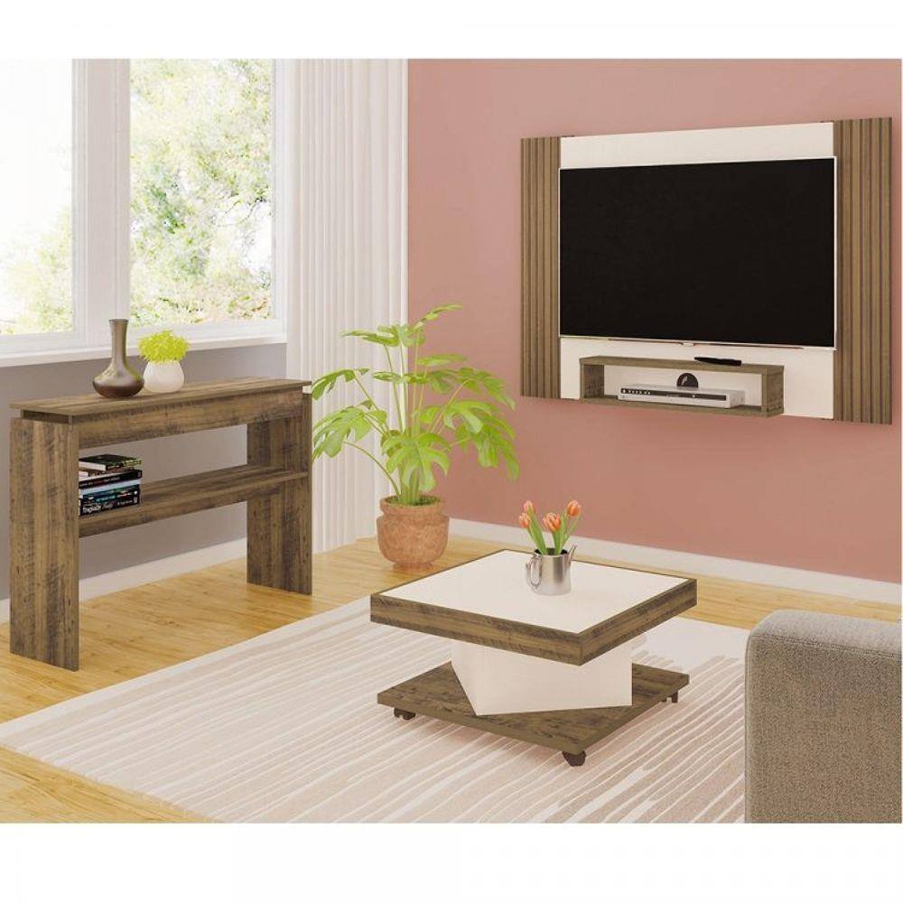 Painel com mesa de centro e aparador | Casas Bahia