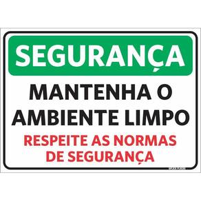 Placa mantenha o ambiente limpo e organizado | Casas Bahia