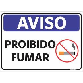 Placa proibido fumar imprimir | Casas Bahia