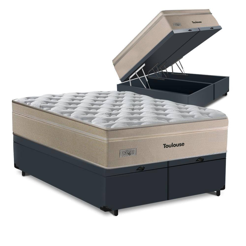 Cama box queen plumatex superlastic Black Friday | Vale Pix - Casas Bahia