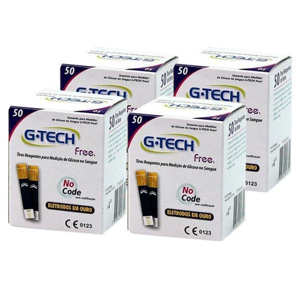 Kit 200 Tiras Reagentes G Tech Free | Casas Bahia