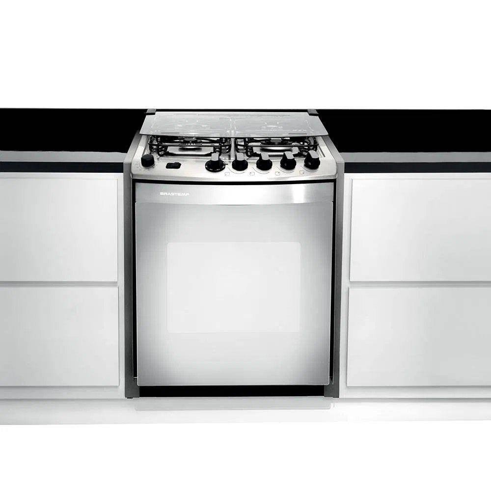 Fogao embutir brastemp ative grill 4 queimadores inox 110v bys4garnna ...