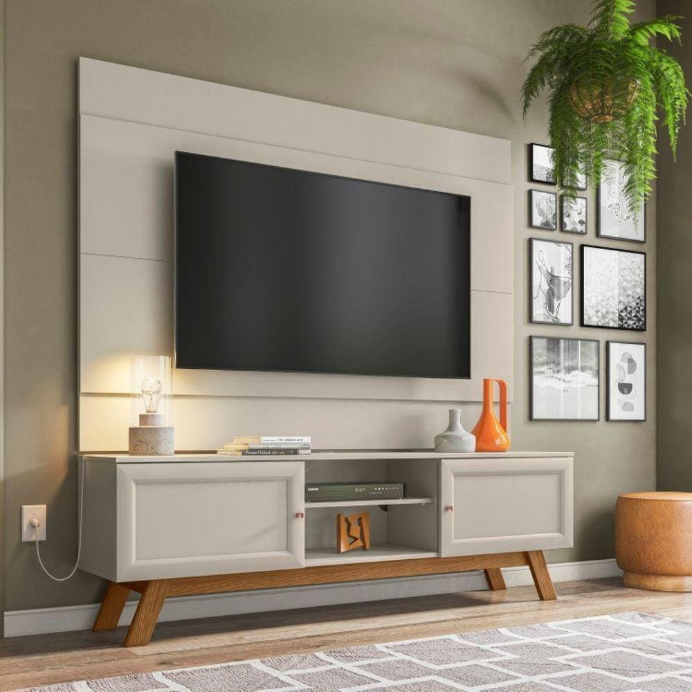 Rack retro madeira painel | Casas Bahia