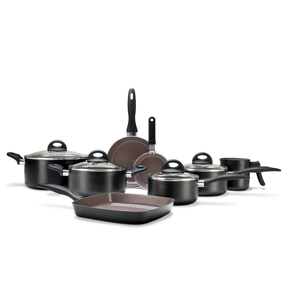 Jogo panela brinox revestimento ceramico preto 5 pecas ceramic life ...