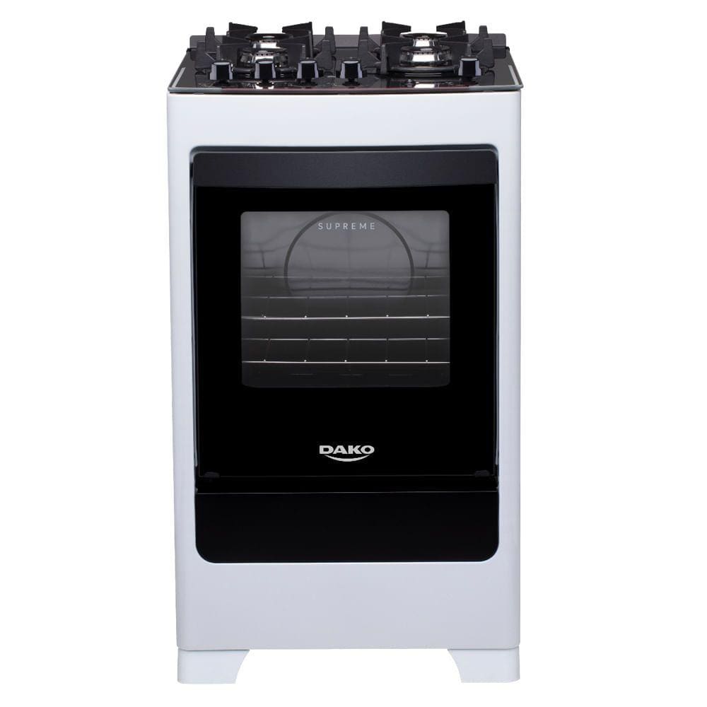 Fogao dako 4 bocas supreme glass branco com mesa vidro bivolt ...