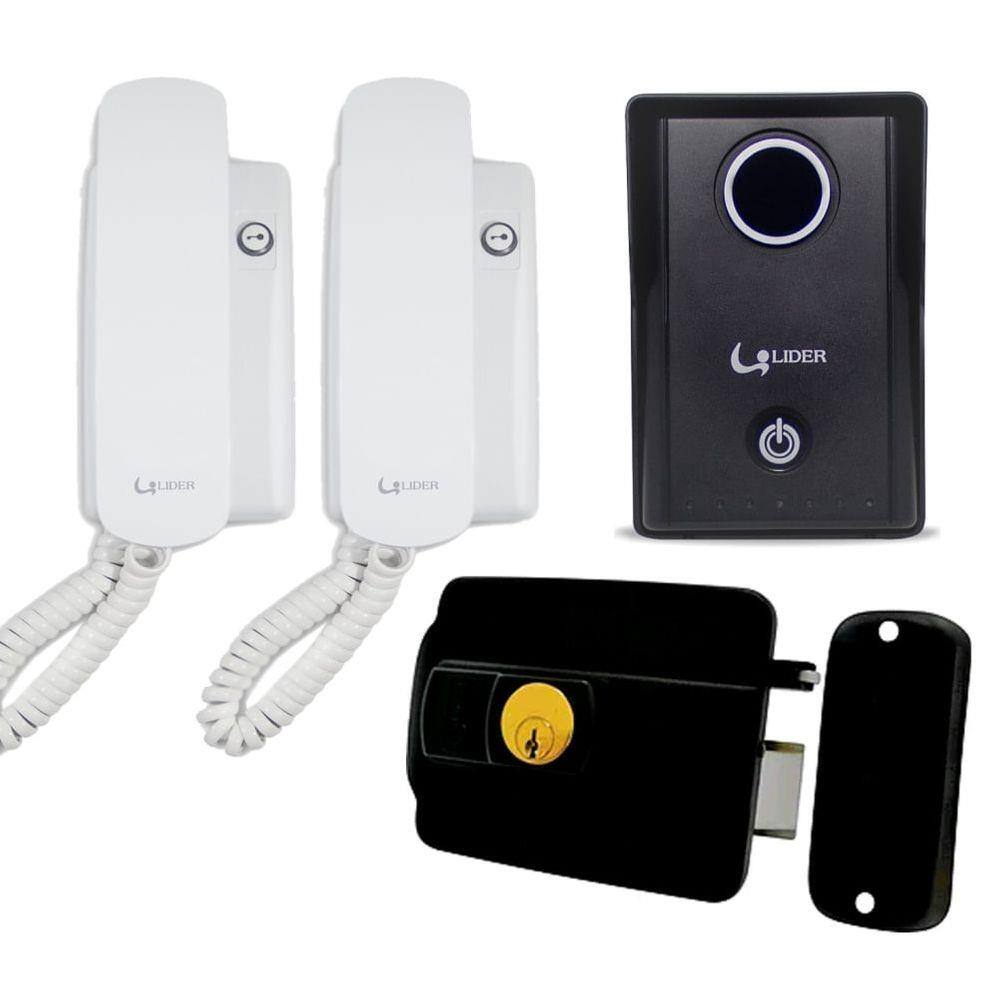 Kit Porteiro Interfone Eletronico 2 Pontos Lider Csaida 12v LR 580 ...