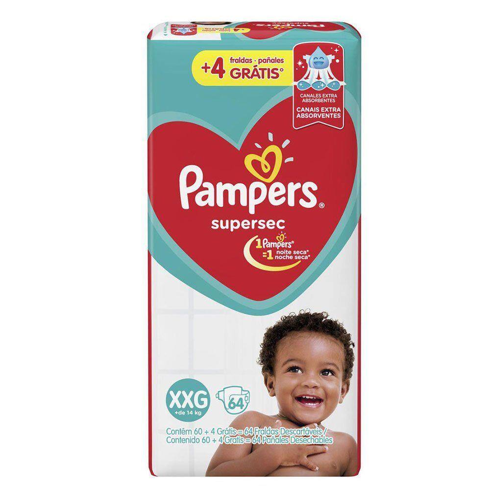 Fralda pampers supersec xxg 64 unidades pampers Black Friday | Vale Pix ...