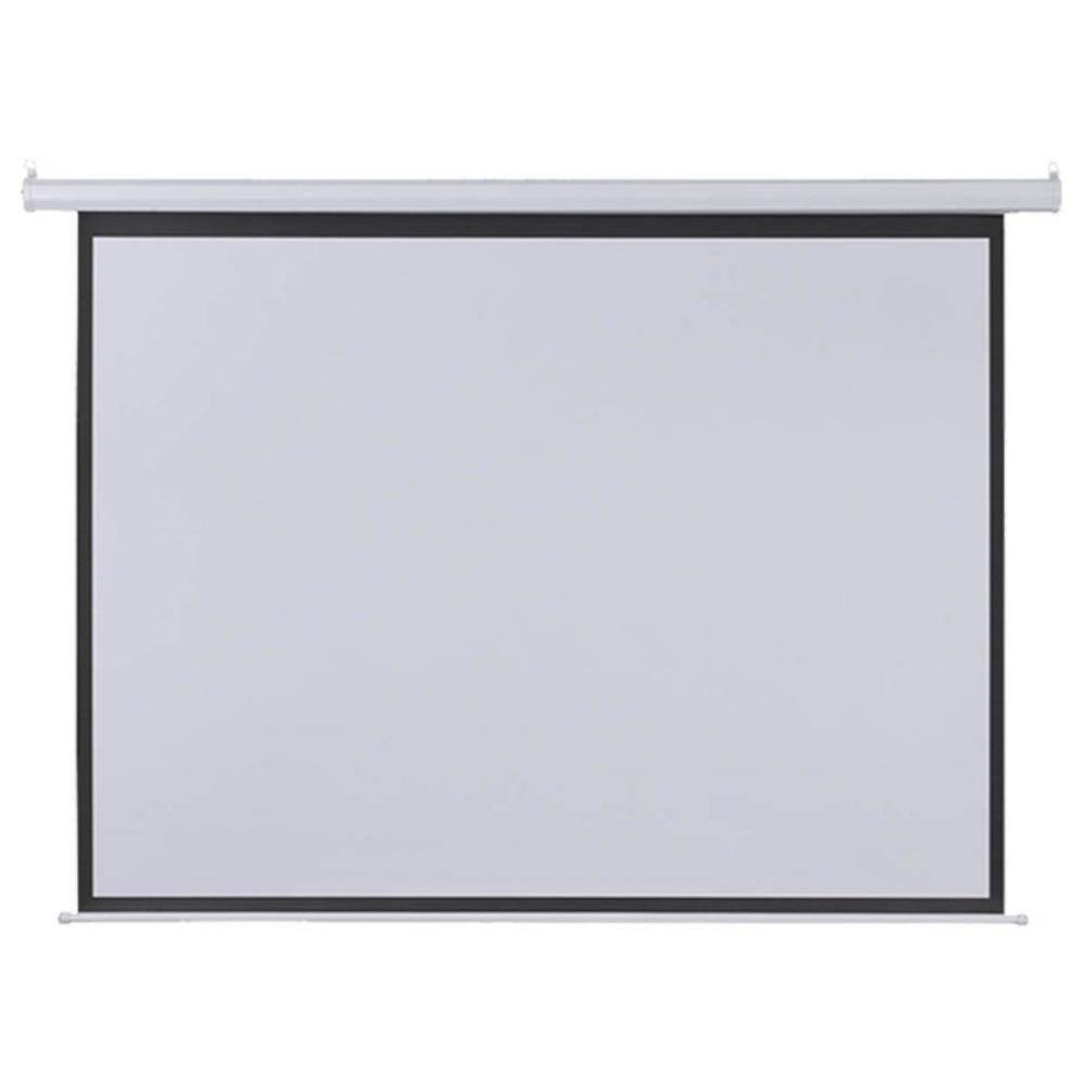 Tela projecao eletrica 2 03x1 52m 100 polegadas com controle remoto ...