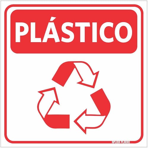 Placa Sinalização Coleta Seletiva - Plástico | Casas Bahia