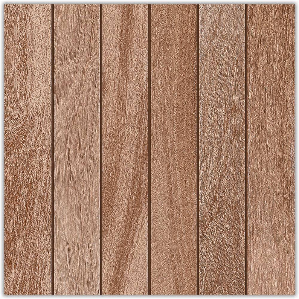 Piso hd esmaltado acetinado borda bold marrom 50x50cm | Casas Bahia