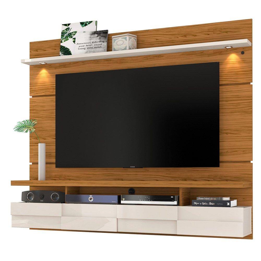 Bancada suspensa madetec lana tv de ate 60 off white savana Black ...