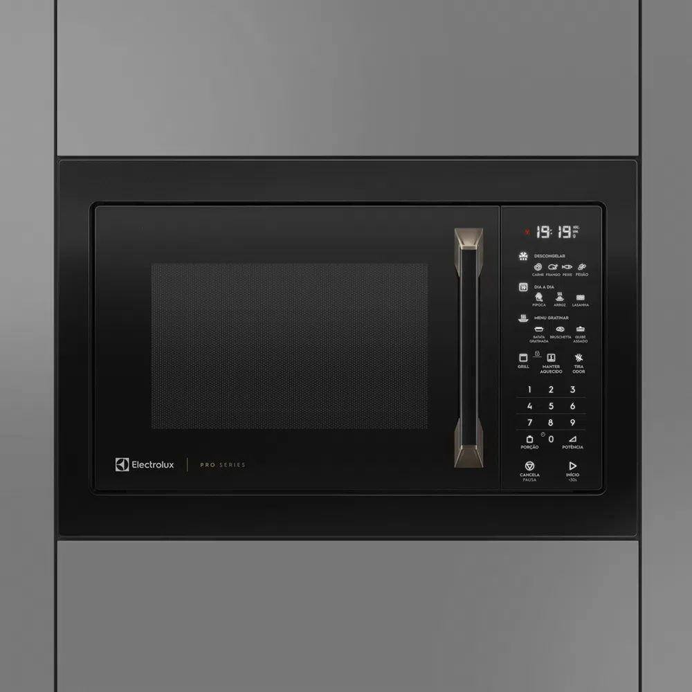 Microondas embutir preto 220 electrolux | Casas Bahia