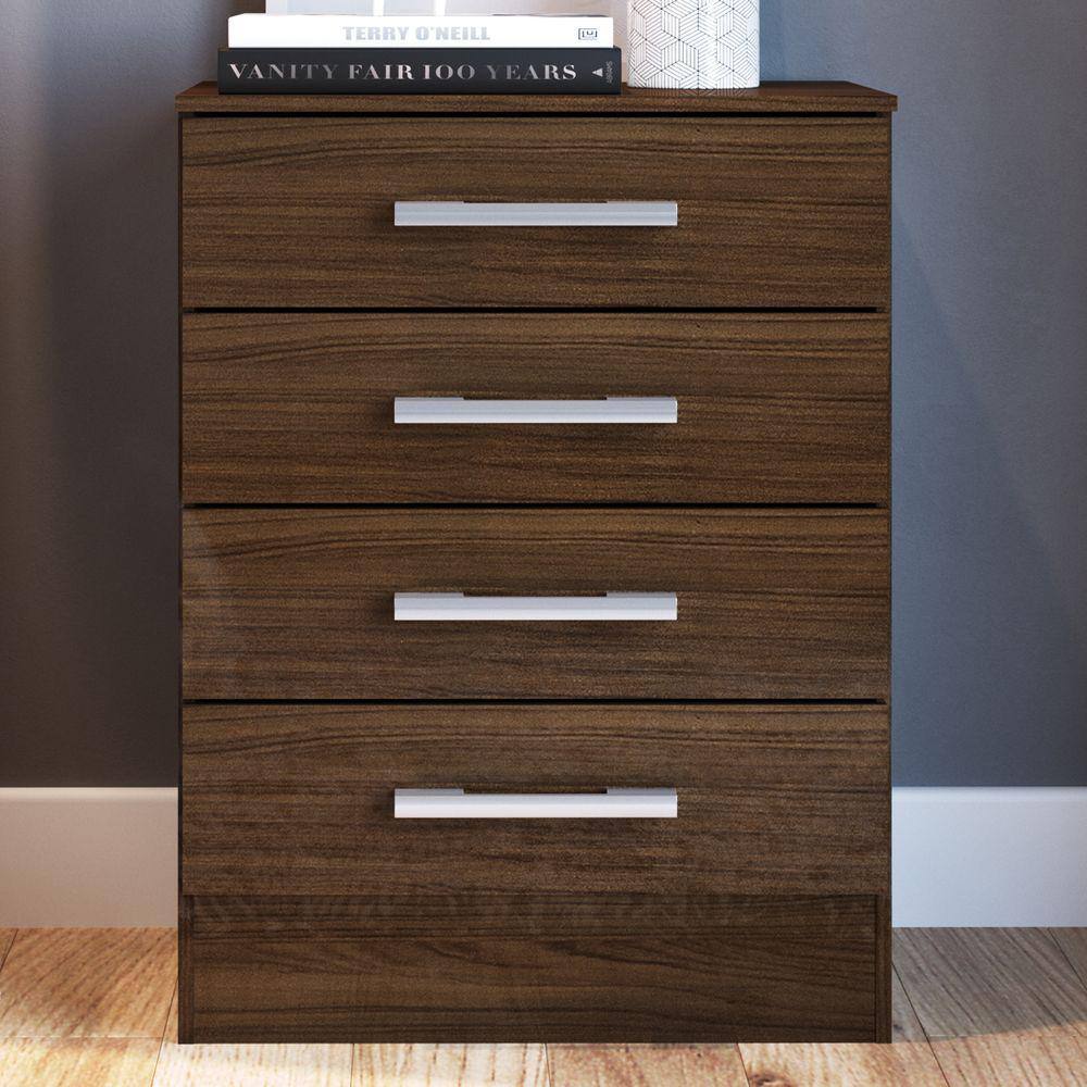 Comoda suspensa 4 gavetas dress 1081 cacau azul maxima moveis | Casas Bahia