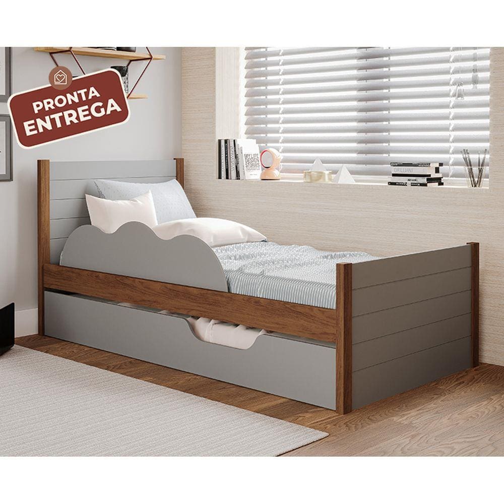 Cama solteiro auxiliar com protecao lateral Black Friday | Vale Pix ...