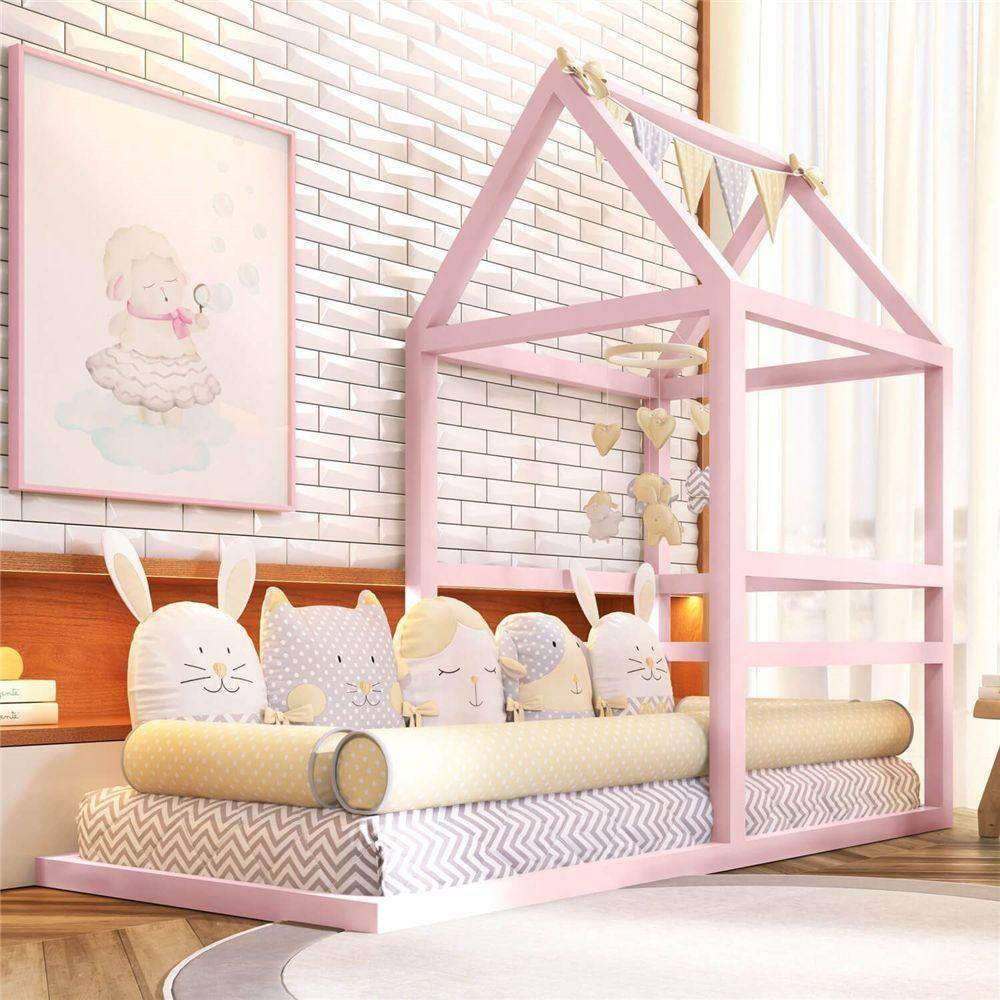 Cama meninas montessoriana rosa | Casas Bahia