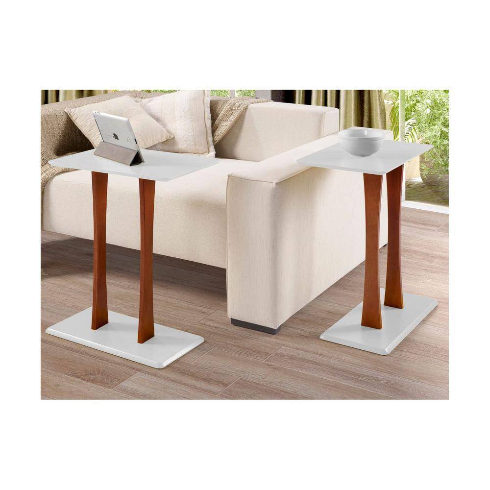 Mesa retangular canto sofa | Casas Bahia