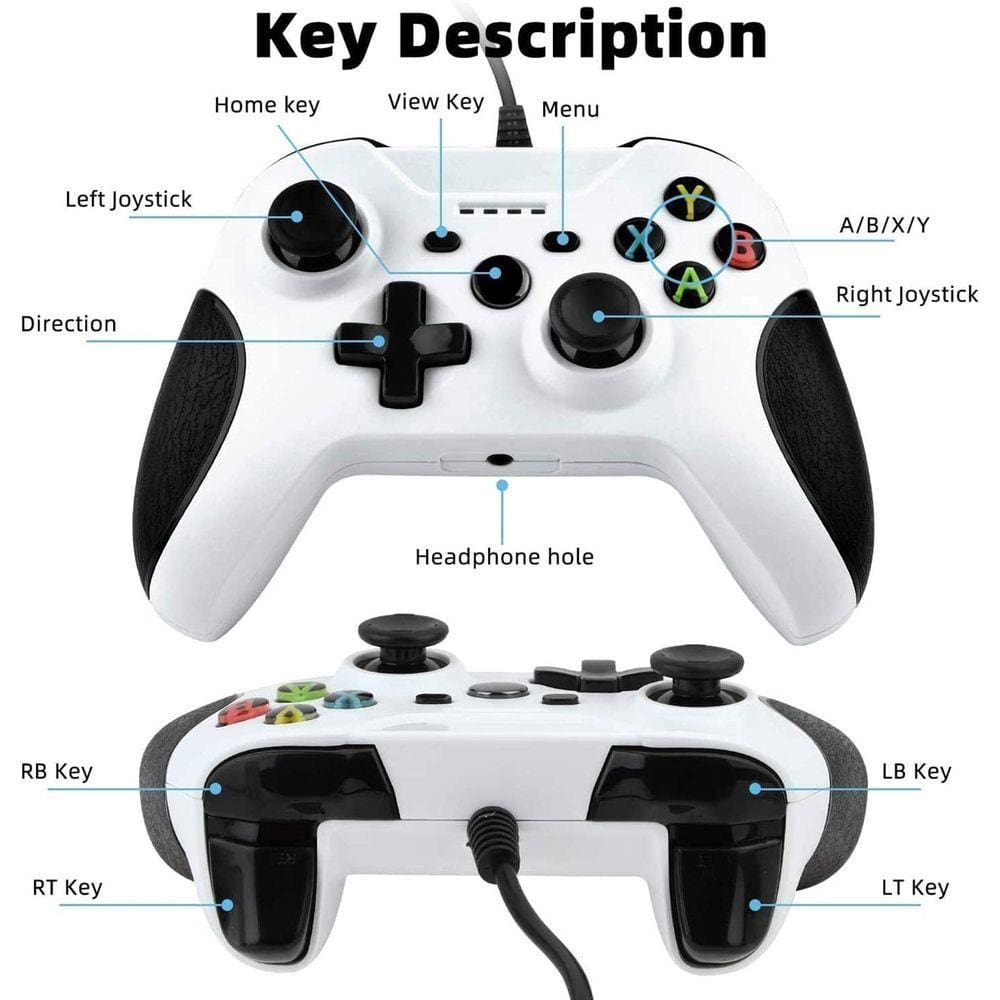 Controle xbox one com fio usb gamepad fr n1 | Casas Bahia