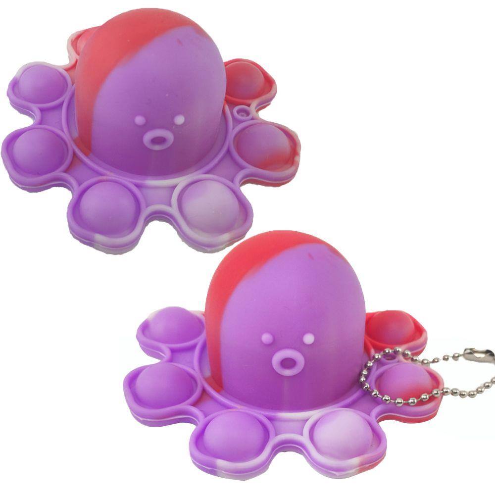 Kit polvo pelucia feliz bravo chaveiro reversivel 2 cores fidget pop it ...