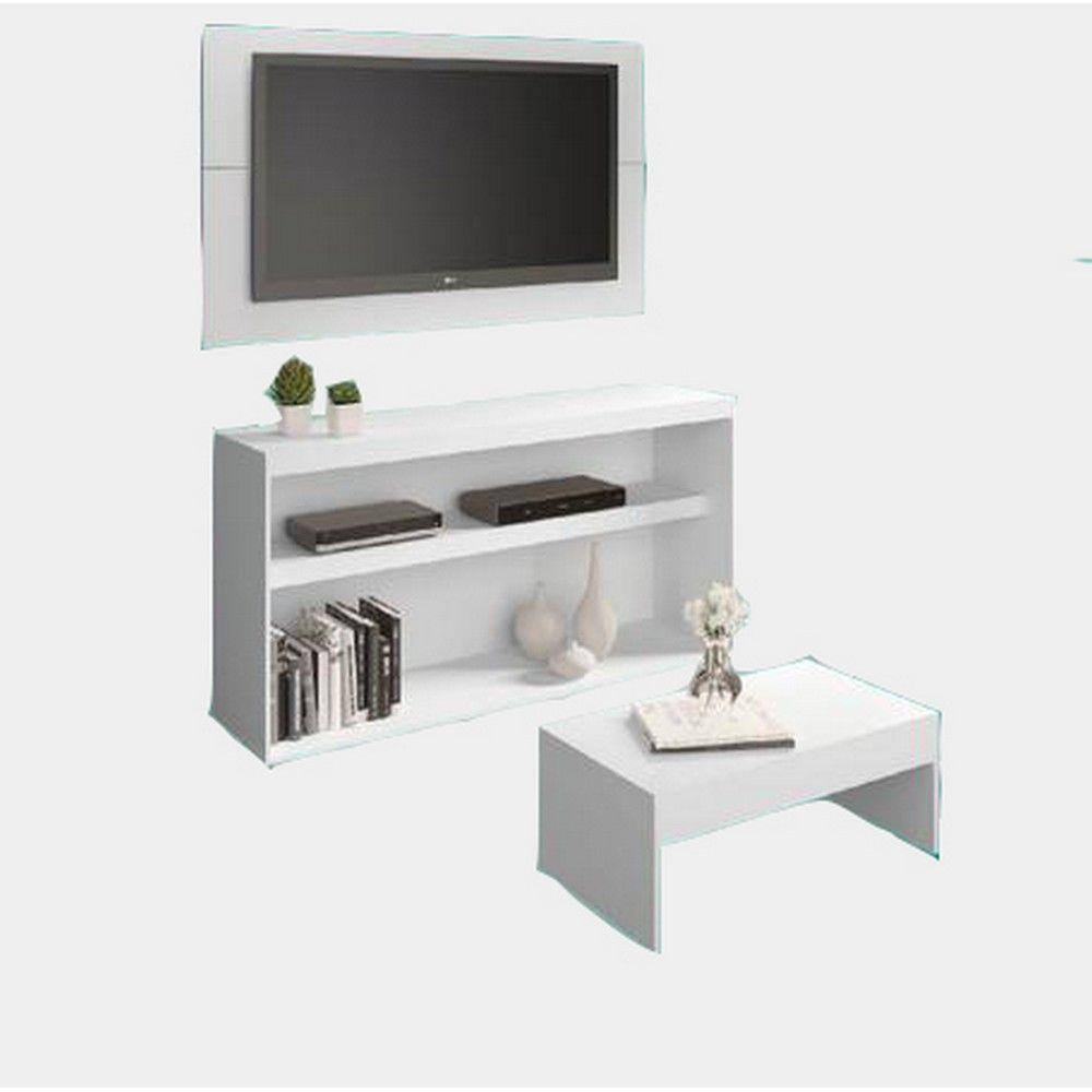 Rack com painel tv 50 polegadas e mesa centro braganca multimoveis ...