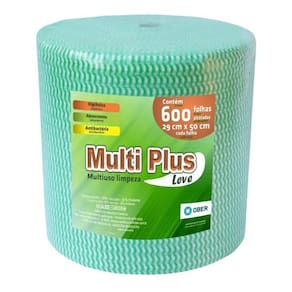 Rolo pano tipo perfex 20cm x 300 metros slim verde mr plus | Casas Bahia