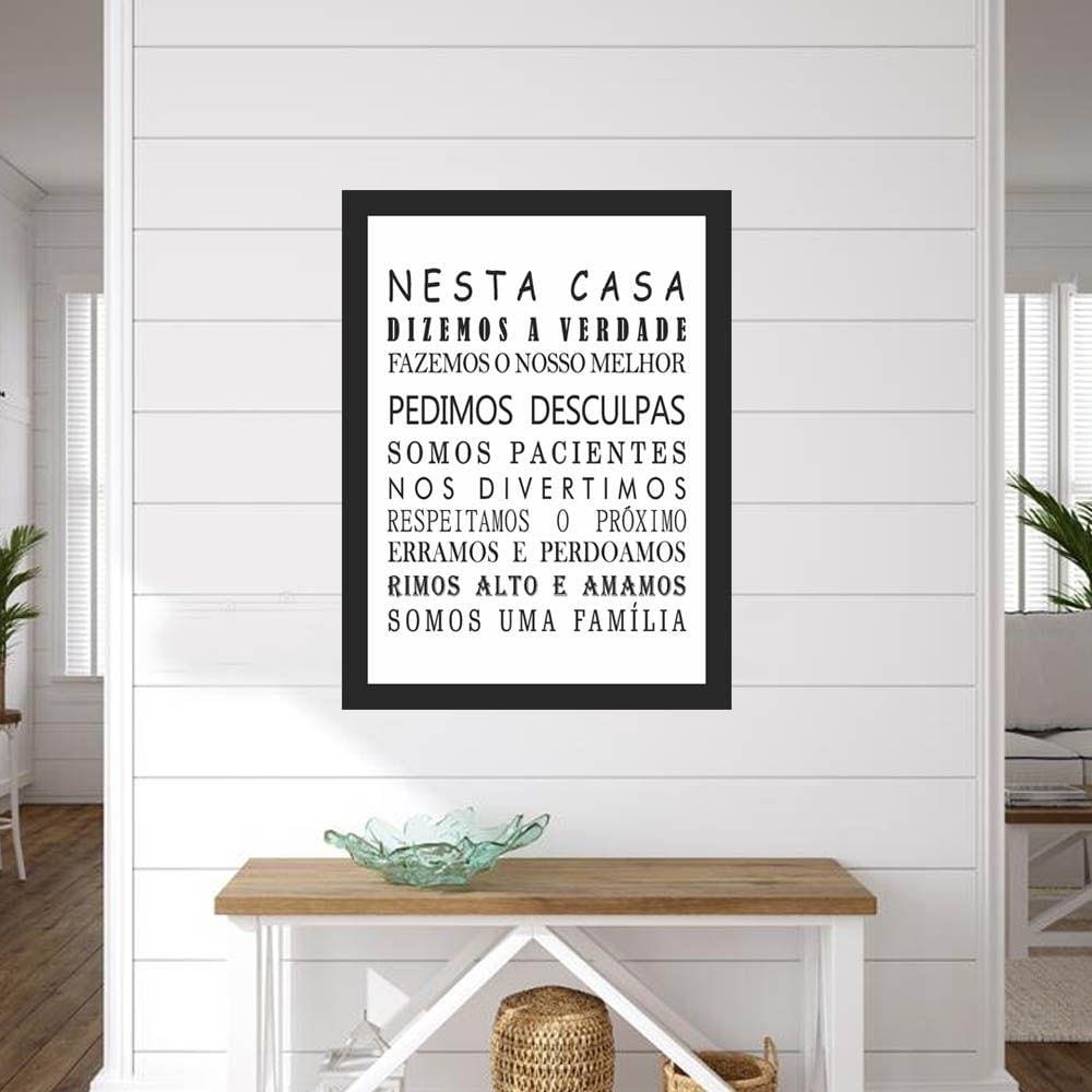 Quadro decorativo frases inspiradoras sua casa quadro mais | Casas Bahia