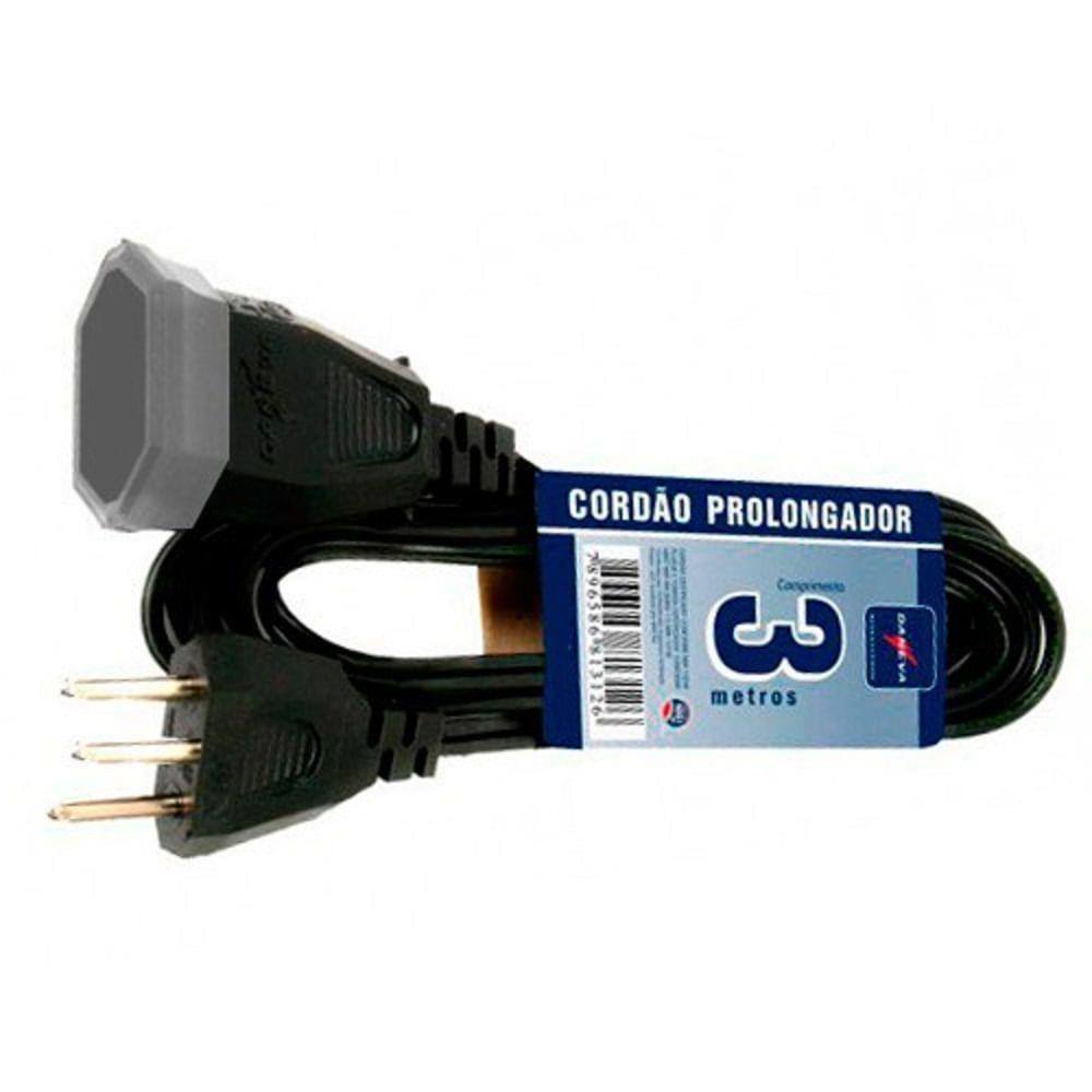 Cordao prolongador bivolt com cabo pp plano 20 metros laranja daneva | Casas Bahia